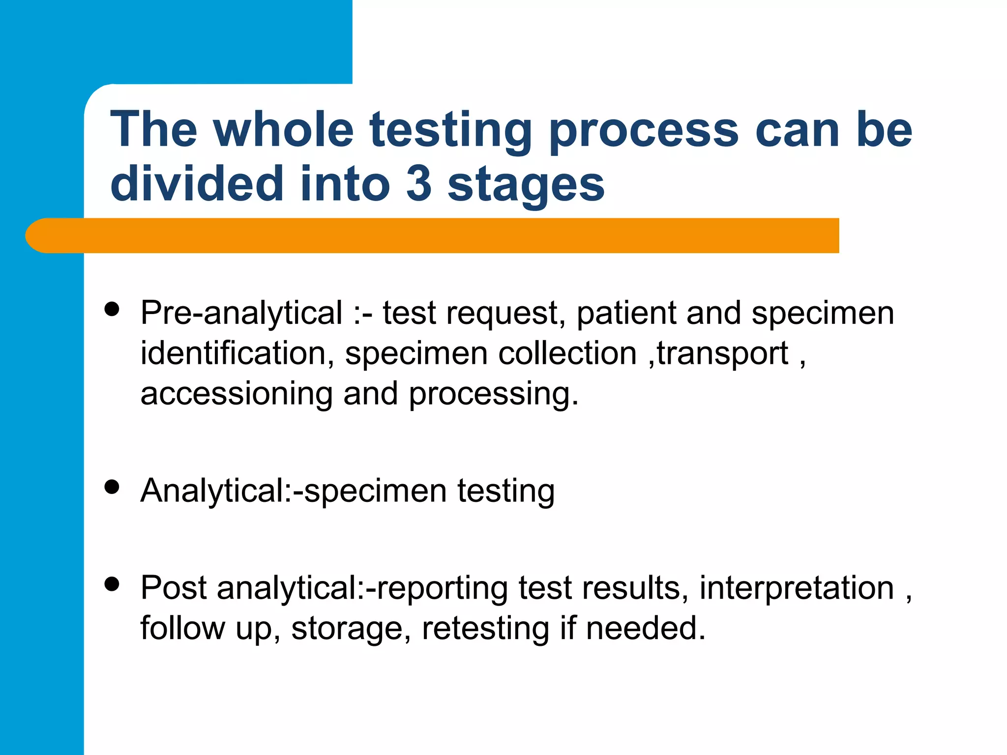 Pre analytical errors. | PPT