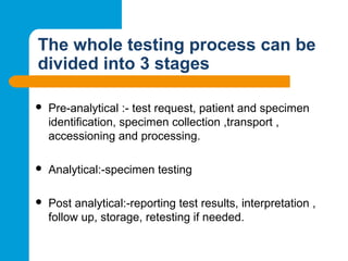 Pre analytical errors. | PPT