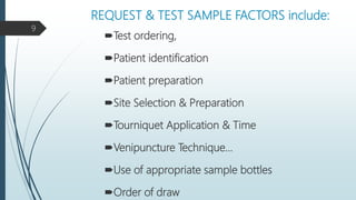Pre analytical variables affecting laboratory results | PPTX