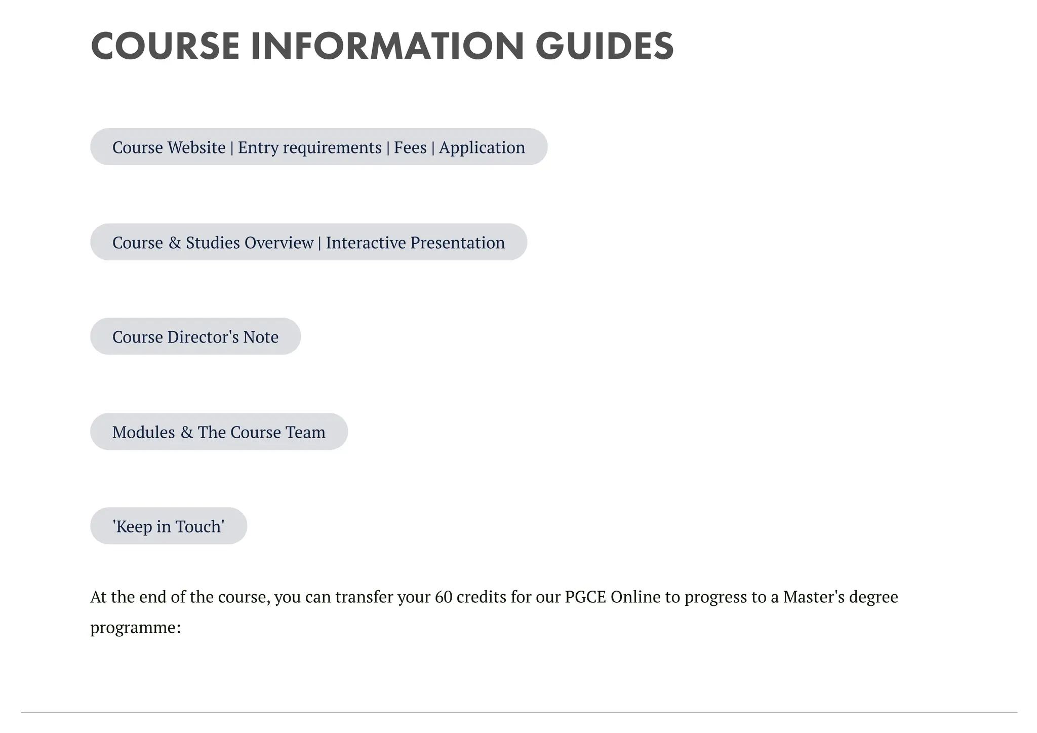 PRE-APPLICATION PACK Distance learning PGCE | Leeds Beckett University | PDF