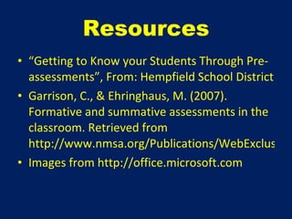 Pre-assessment | PPT