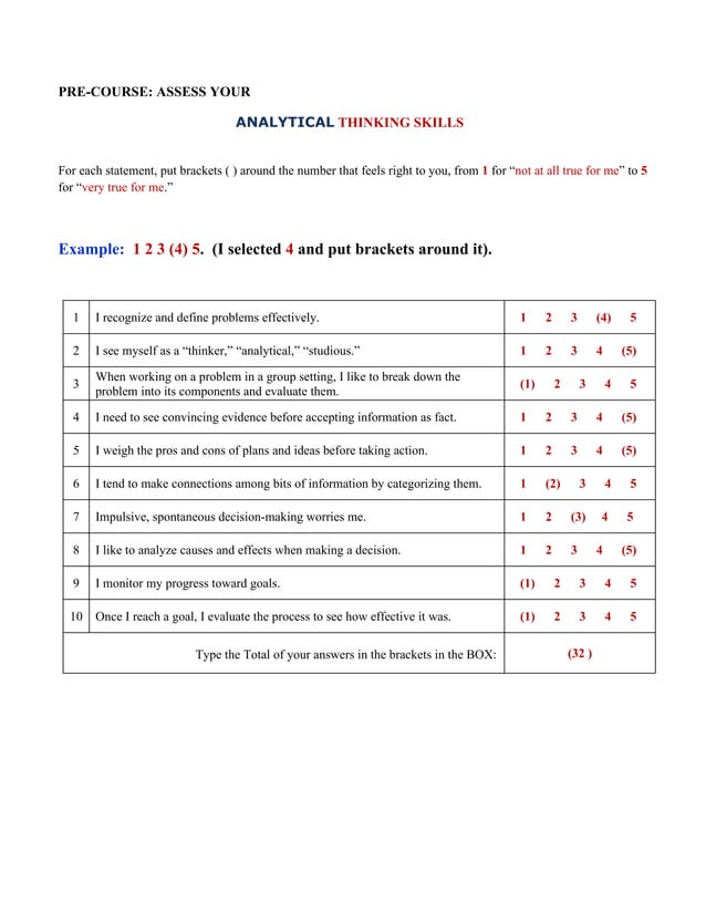 Pre assessment | PDF