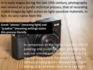 Technology Based Art: Photography in 21st Century | PPTX