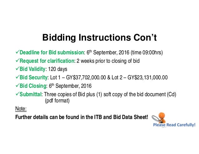 Pre bid meeting presentation