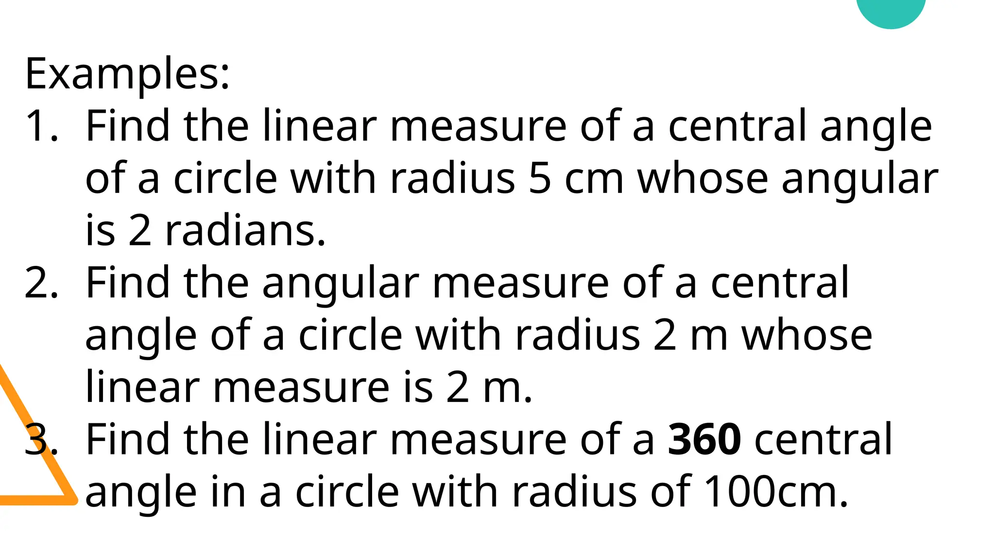 Pre Cal 3 Linear And Angular Measurepptx Physics Science