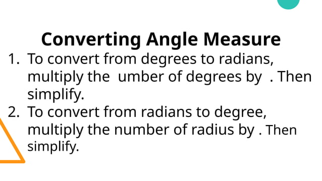 PRE-CAL (3) LINEAR AND ANGULAR MEASURE.pptx | Physics | Science