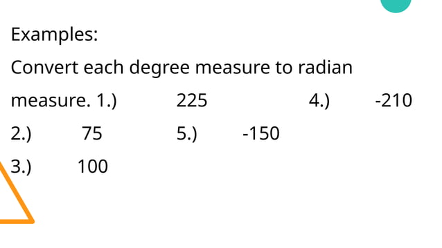 PRE-CAL (3) LINEAR AND ANGULAR MEASURE.pptx | Physics | Science