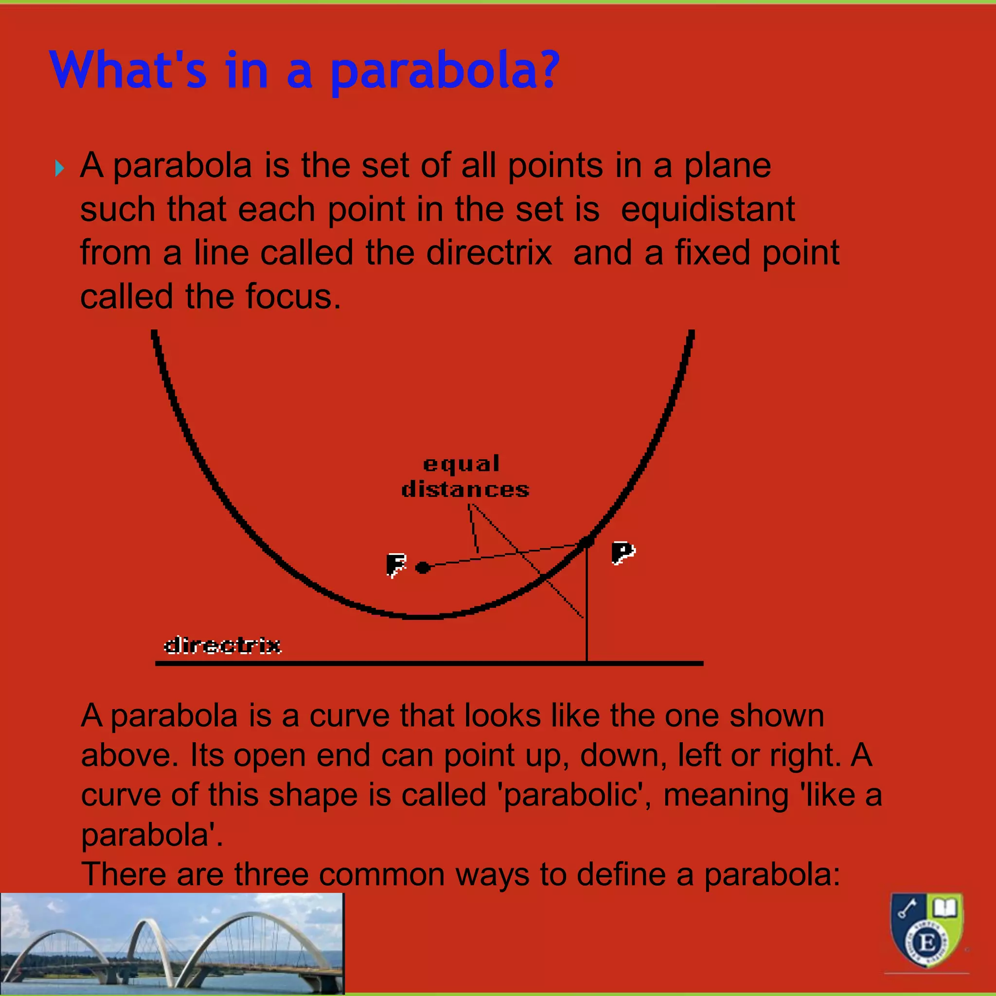 Pre c alc module 1-conic-sections | PDF