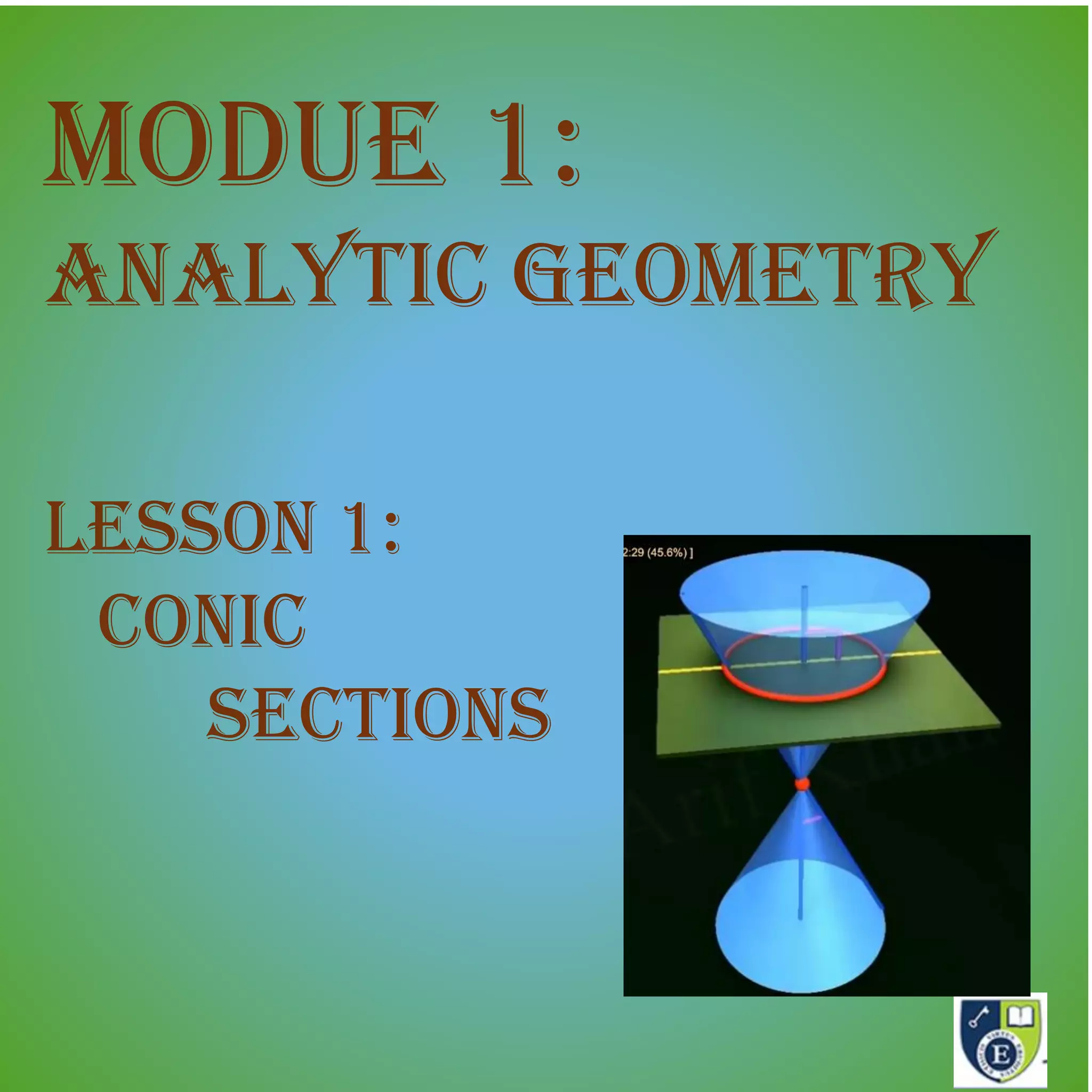 Pre c alc module 1-conic-sections | PDF