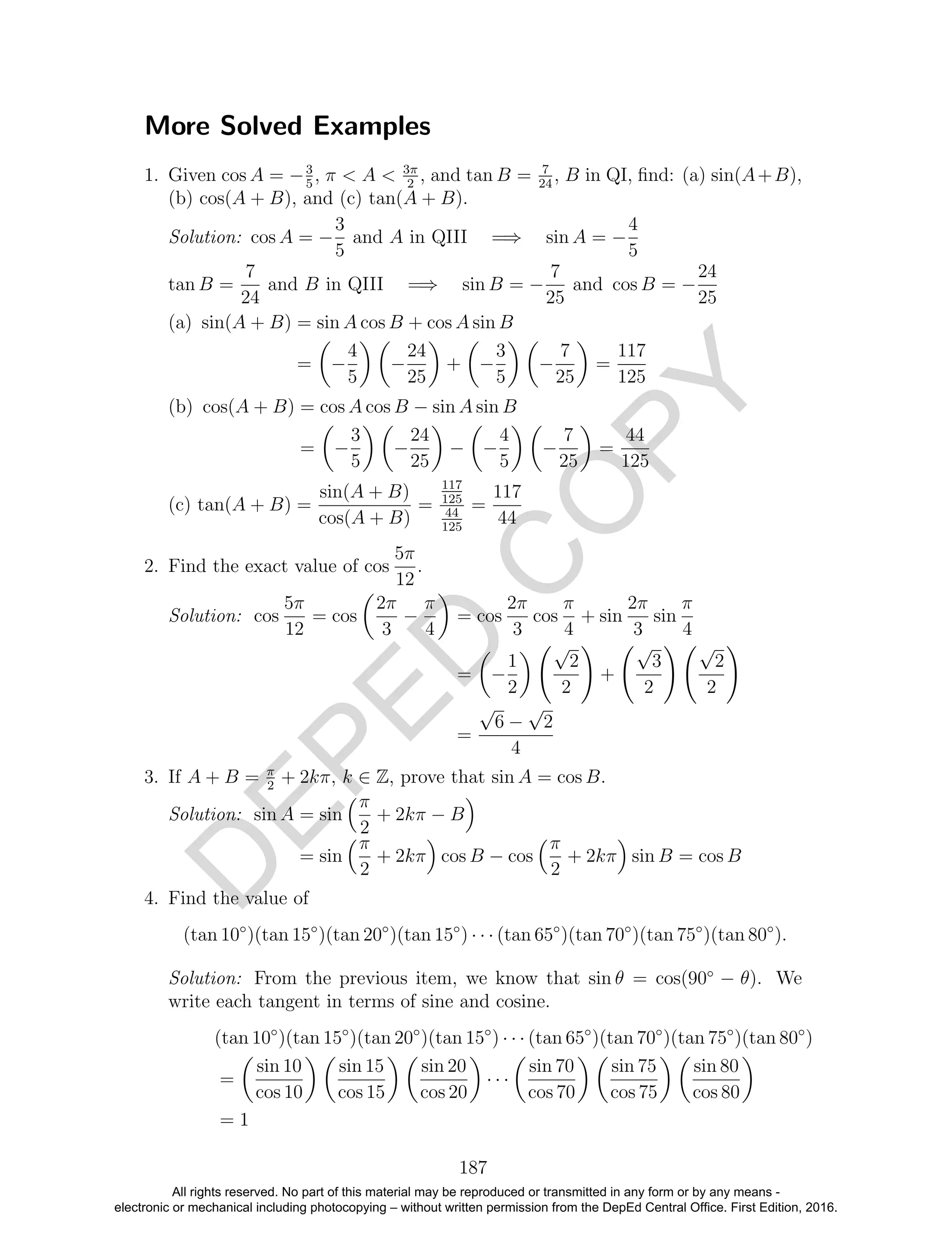 Pre Calculus Learners Guide Module Grade 11 | PDF