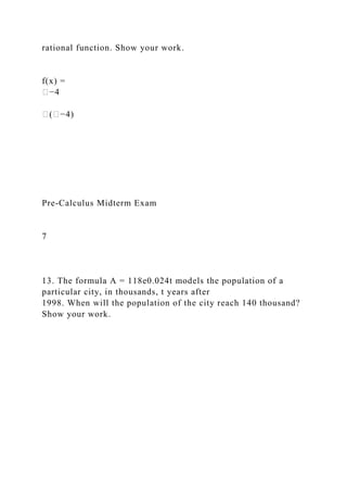 Pre-Calculus Midterm Exam 1 Score ______ ____.docx