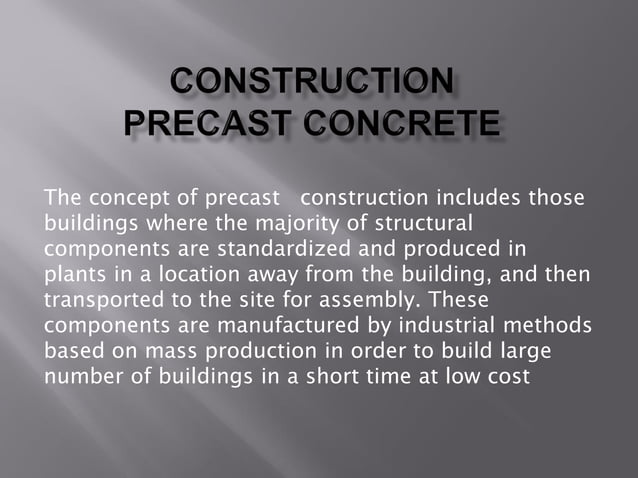 Pre cast vs cast-in-situ concrete | PDF | Remodeling & Construction | Home & Garden