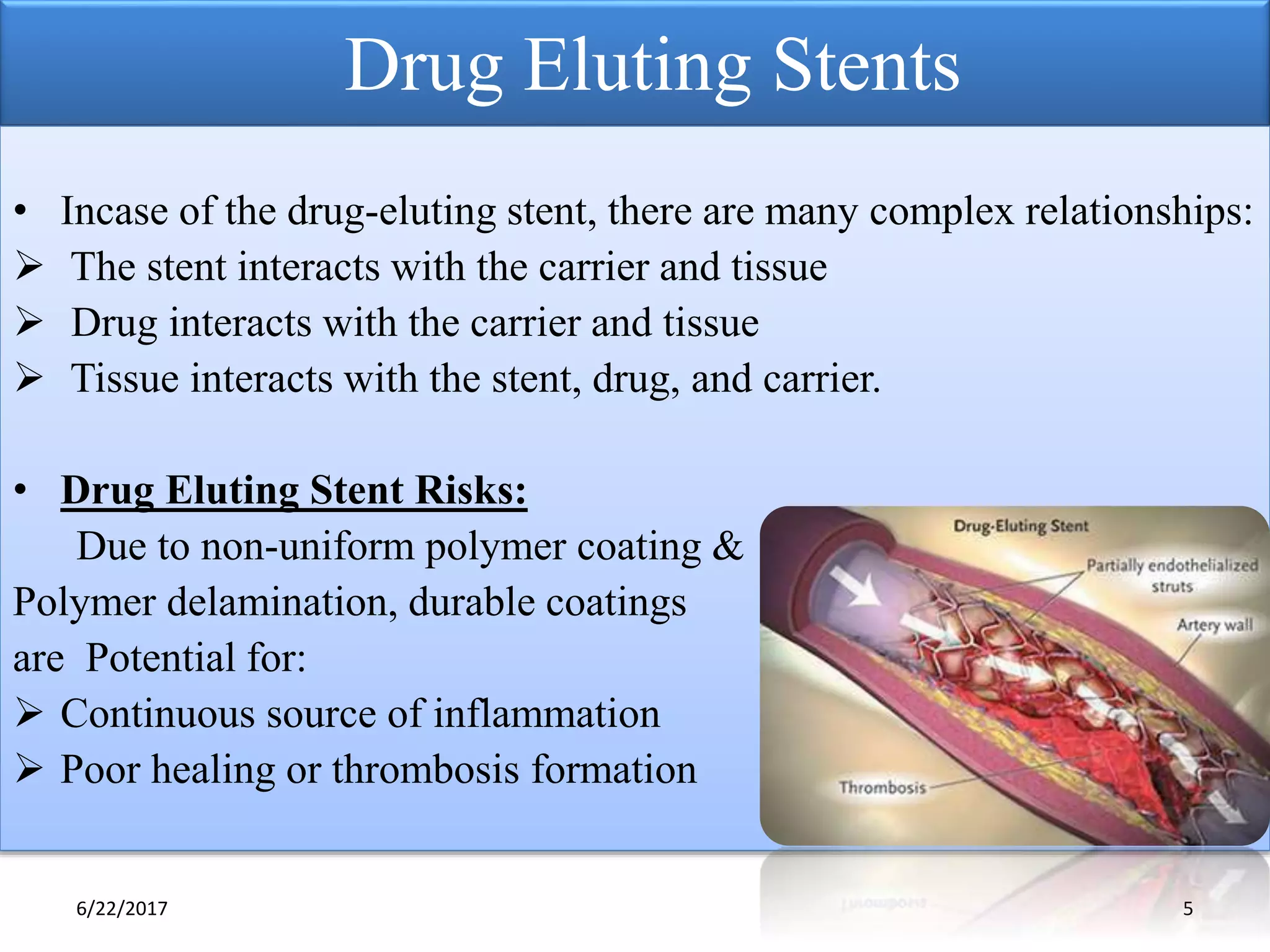 Pre clinical requirements for drug eluting stents as per standards: ISO ...