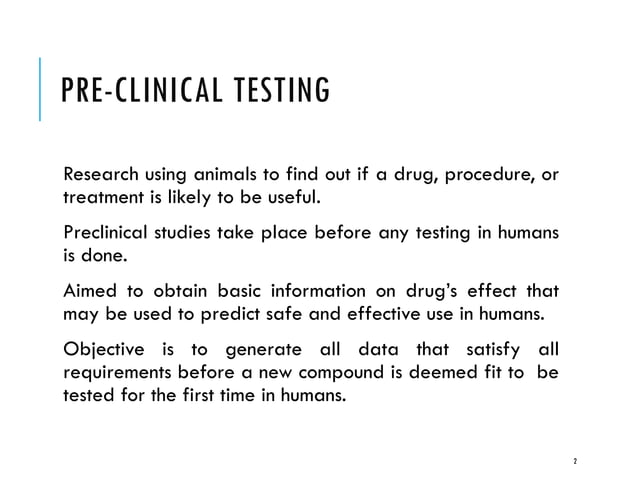 Pre clinical studies | PDF