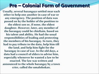 Pre colonial-period | PPT