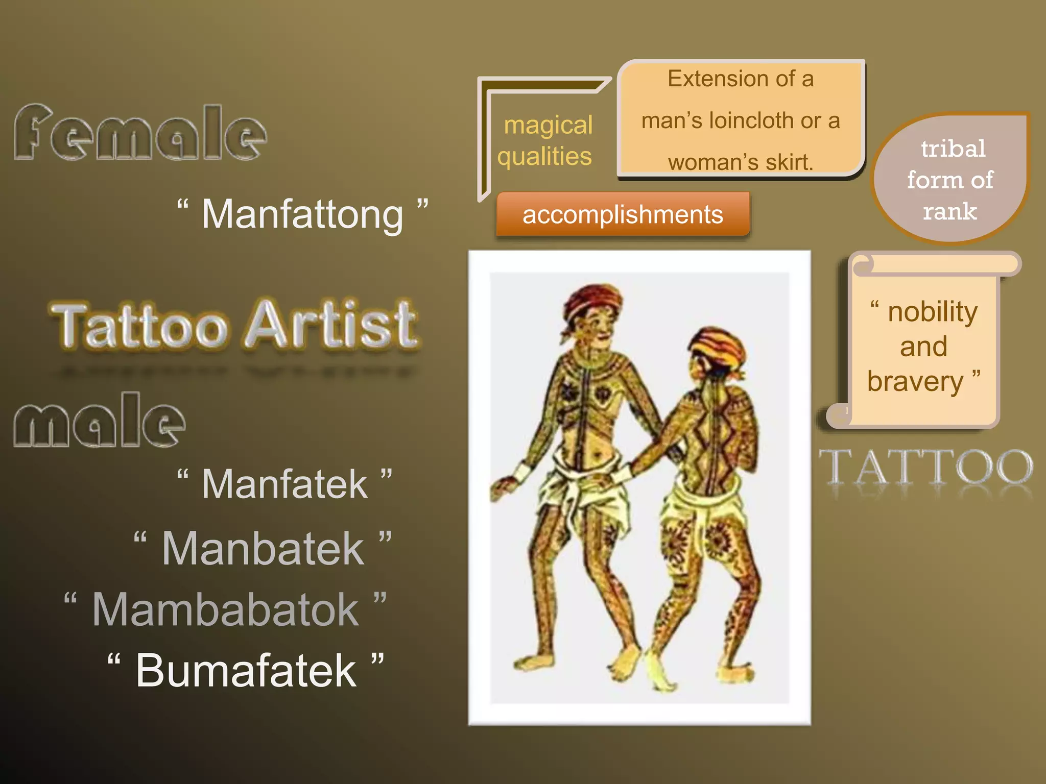 Pre colonial artform - Philippine Tattoo | PPTX