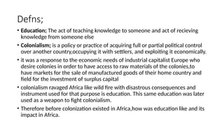 Pre-colonial education on Africa and its influence.pptx