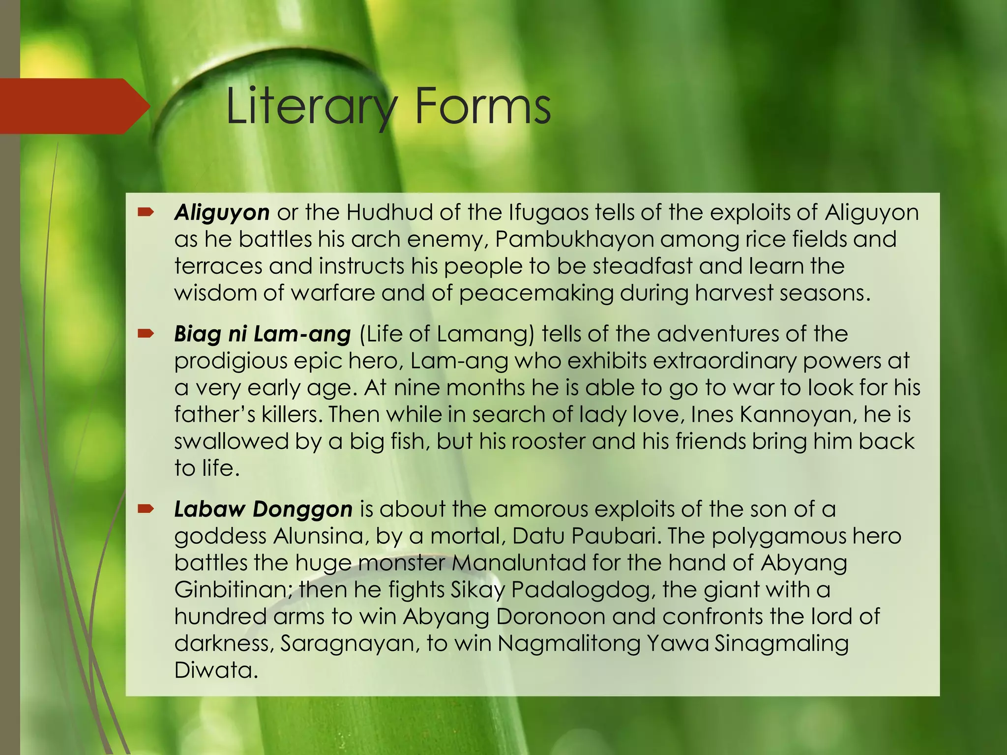 Pre Colonial Literature in the Philippines | PDF