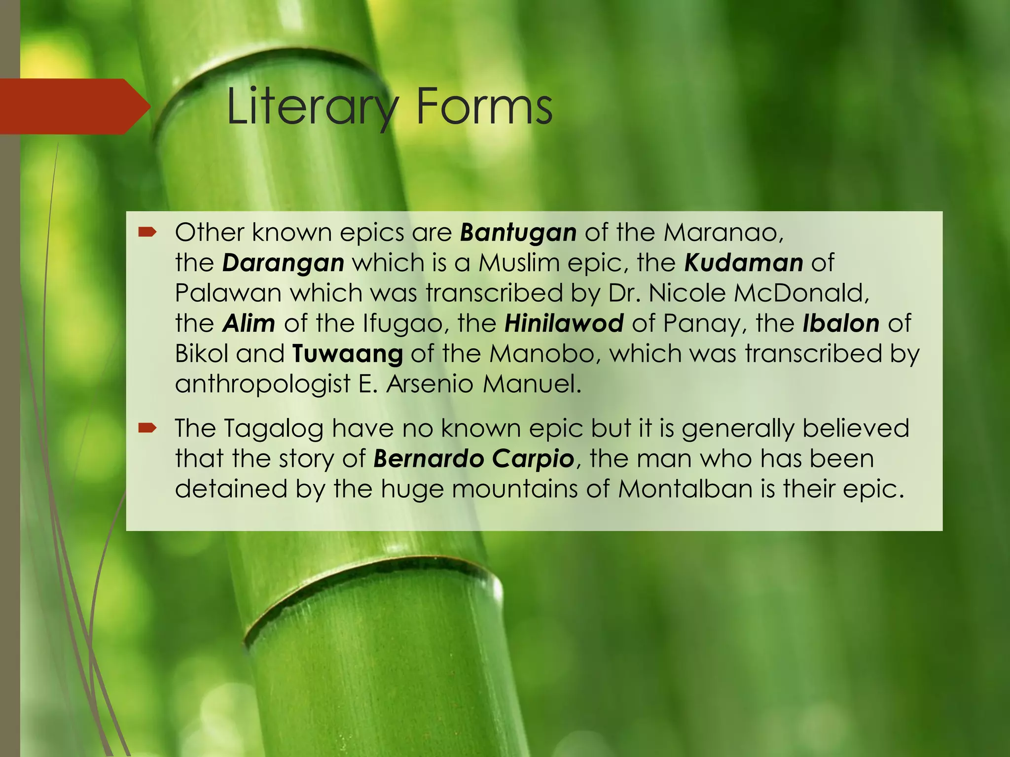 Pre Colonial Literature in the Philippines | PDF