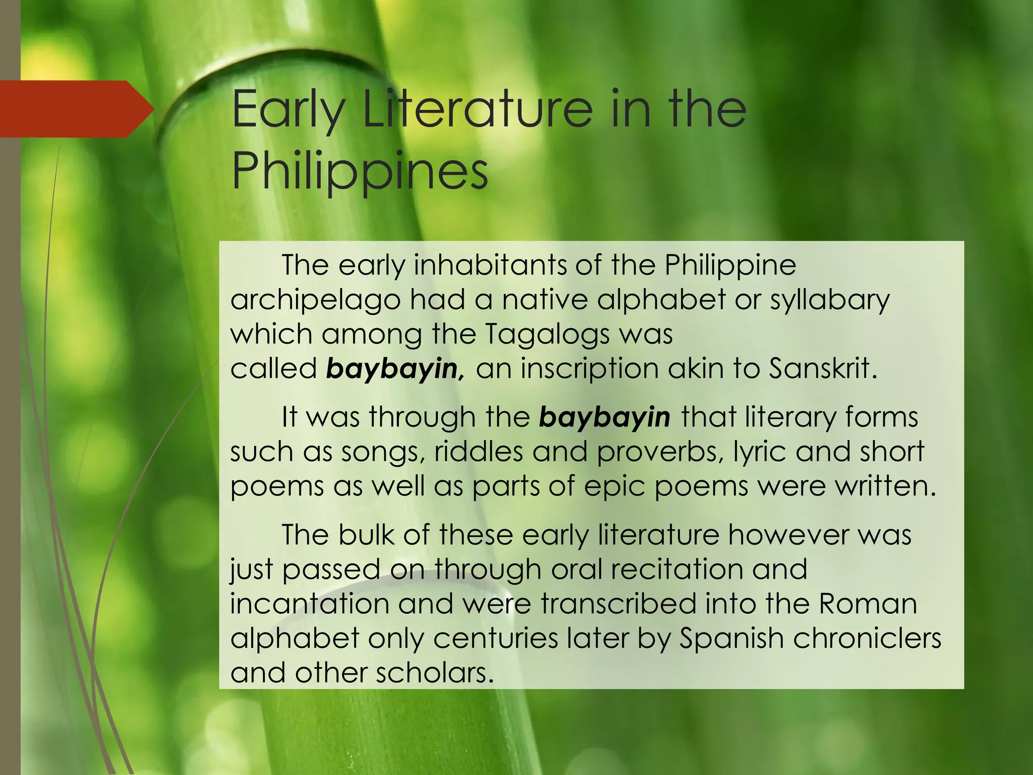 Pre Colonial Literature in the Philippines | PDF