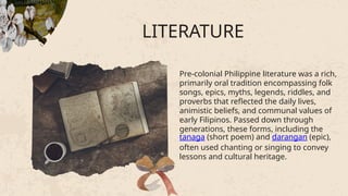 Exploring Pre-Colonial Philippines: Origins, Society, and Culture | PPTX