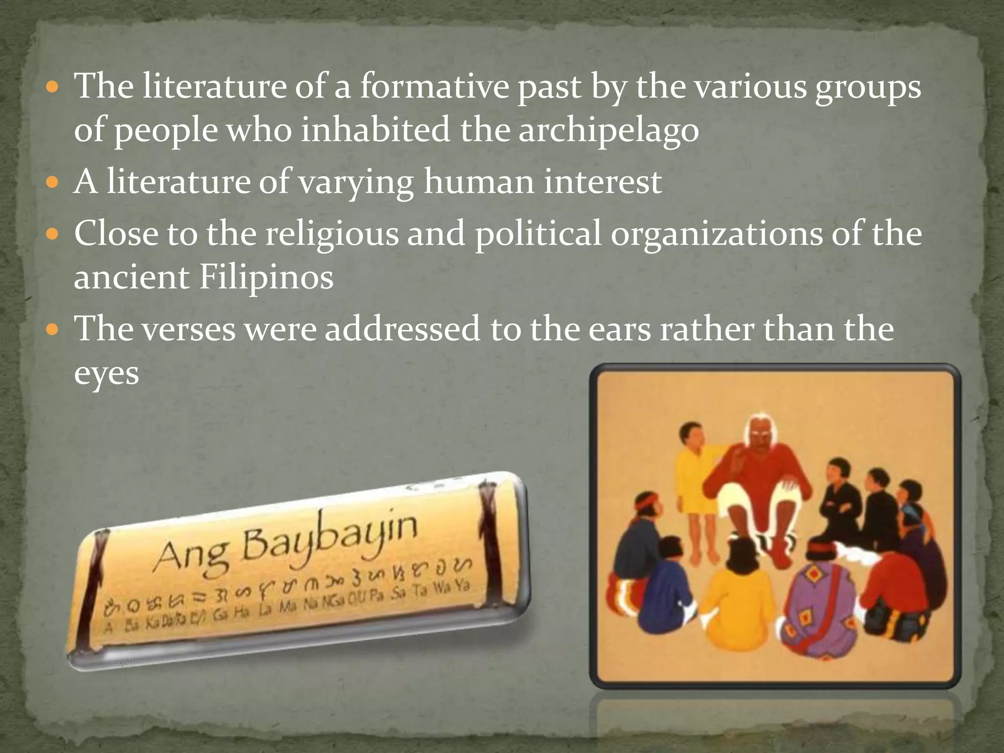 Pre colonial philippine literature | PPTX