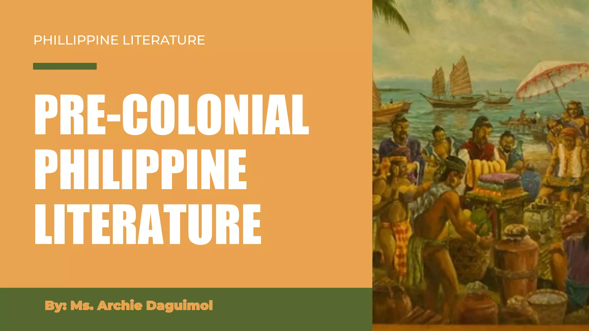 Pre colonial philippine literature introduction eng7 | PDF