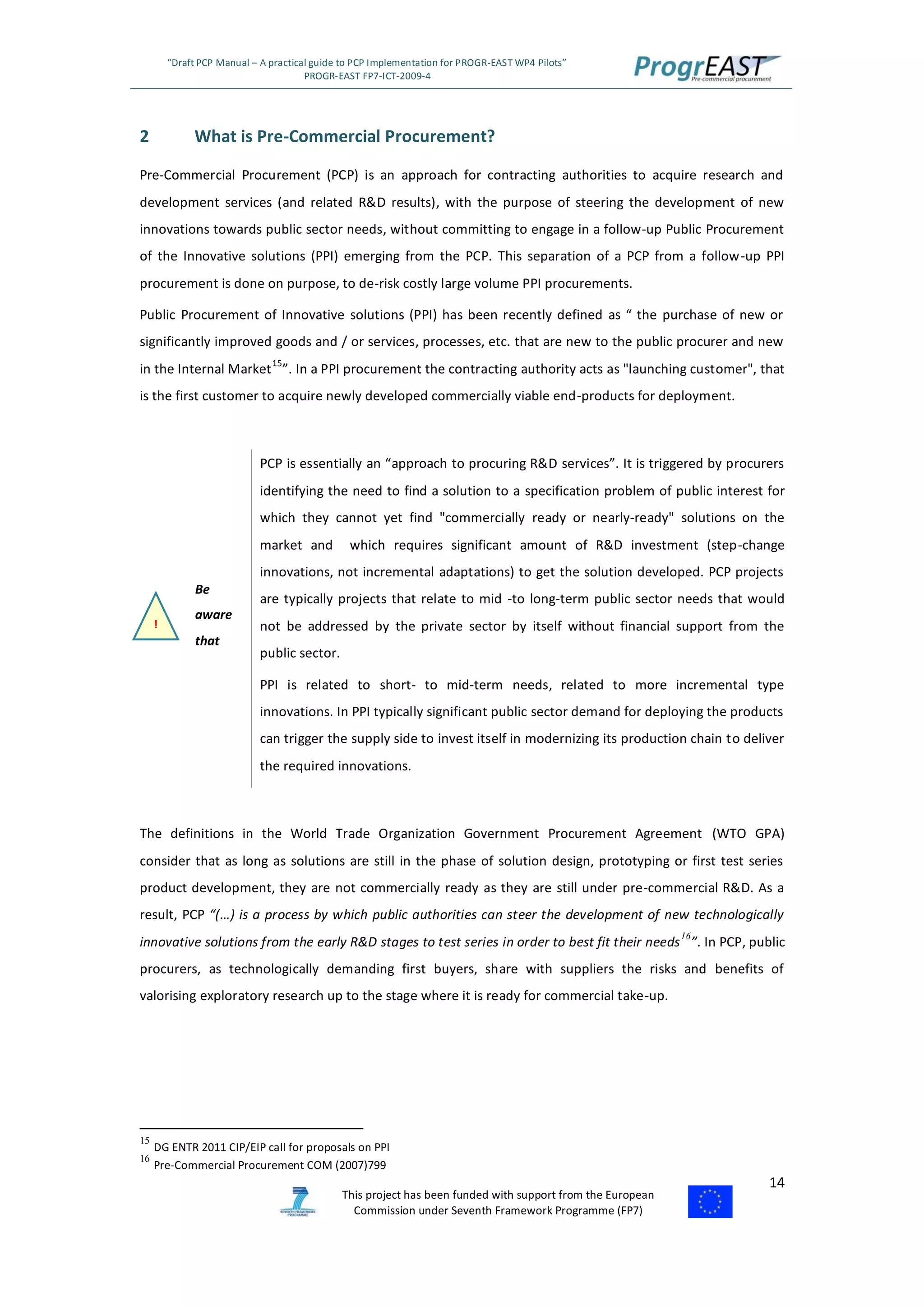 Pre commercial procurement handbook | PDF