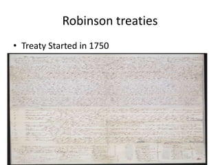 Pre confederation treaties | PPT
