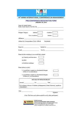 Pre conference | PDF