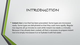 Pre cooked rice | PDF