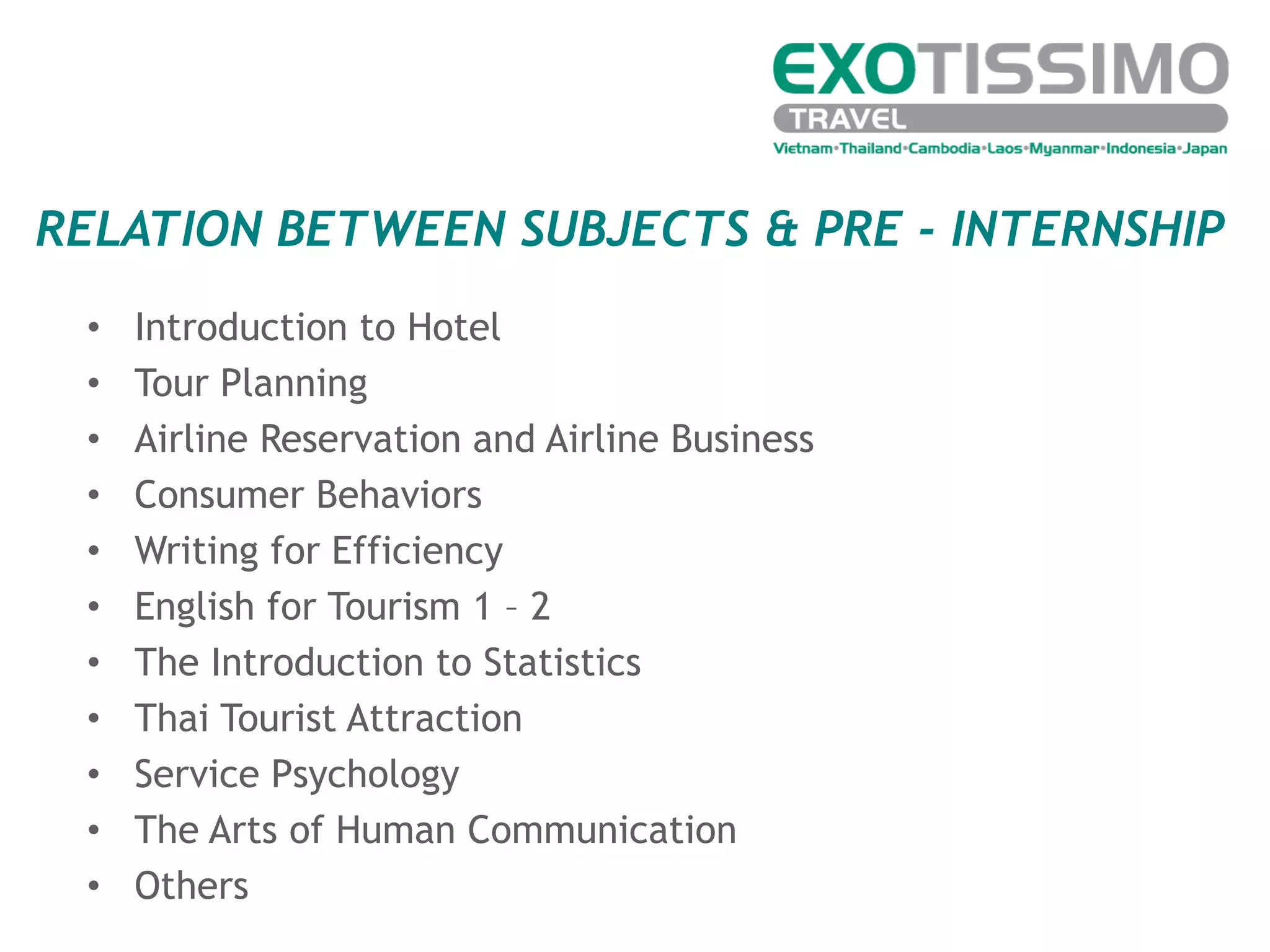 Pre - cooperative internship presentation by wanida | PPT | Free Download