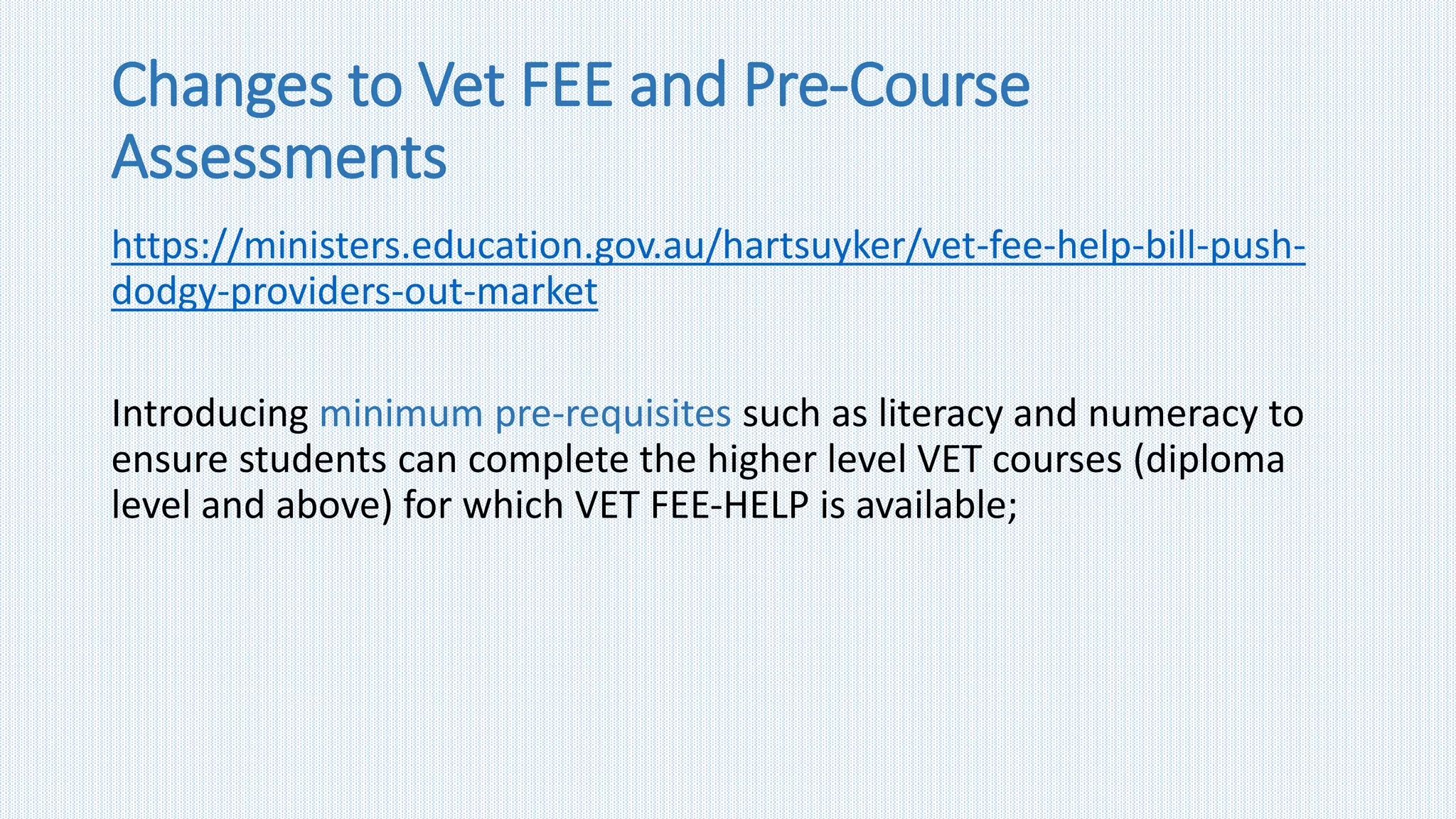 Pre course assessment- impact on assessment | PPT