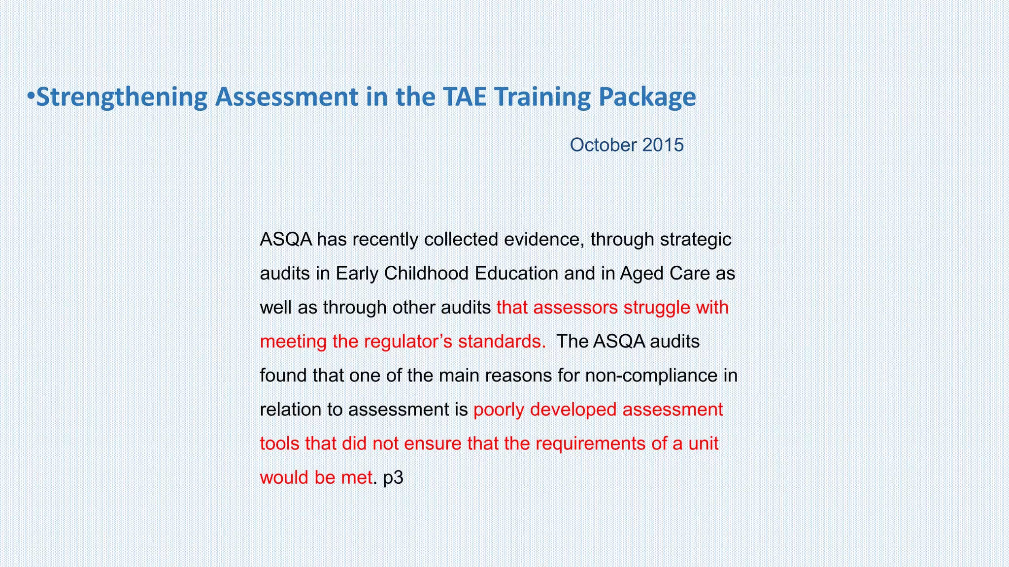 Pre course assessment- impact on assessment | PPT
