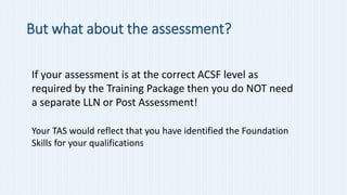 Pre course assessment- impact on assessment | PPT