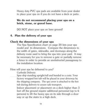 Hot Tub Outpost Pre-Delivery Guide | PDF | Indoor Environmental Quality ...