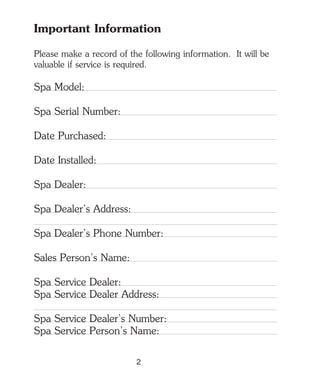 Hot Tub Outpost Pre-Delivery Guide | PDF | Indoor Environmental Quality ...