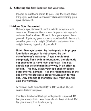 Hot Tub Outpost Pre-Delivery Guide | PDF | Indoor Environmental Quality ...