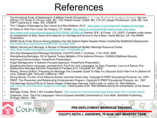 Pre Deployment Marriage Class | PPT