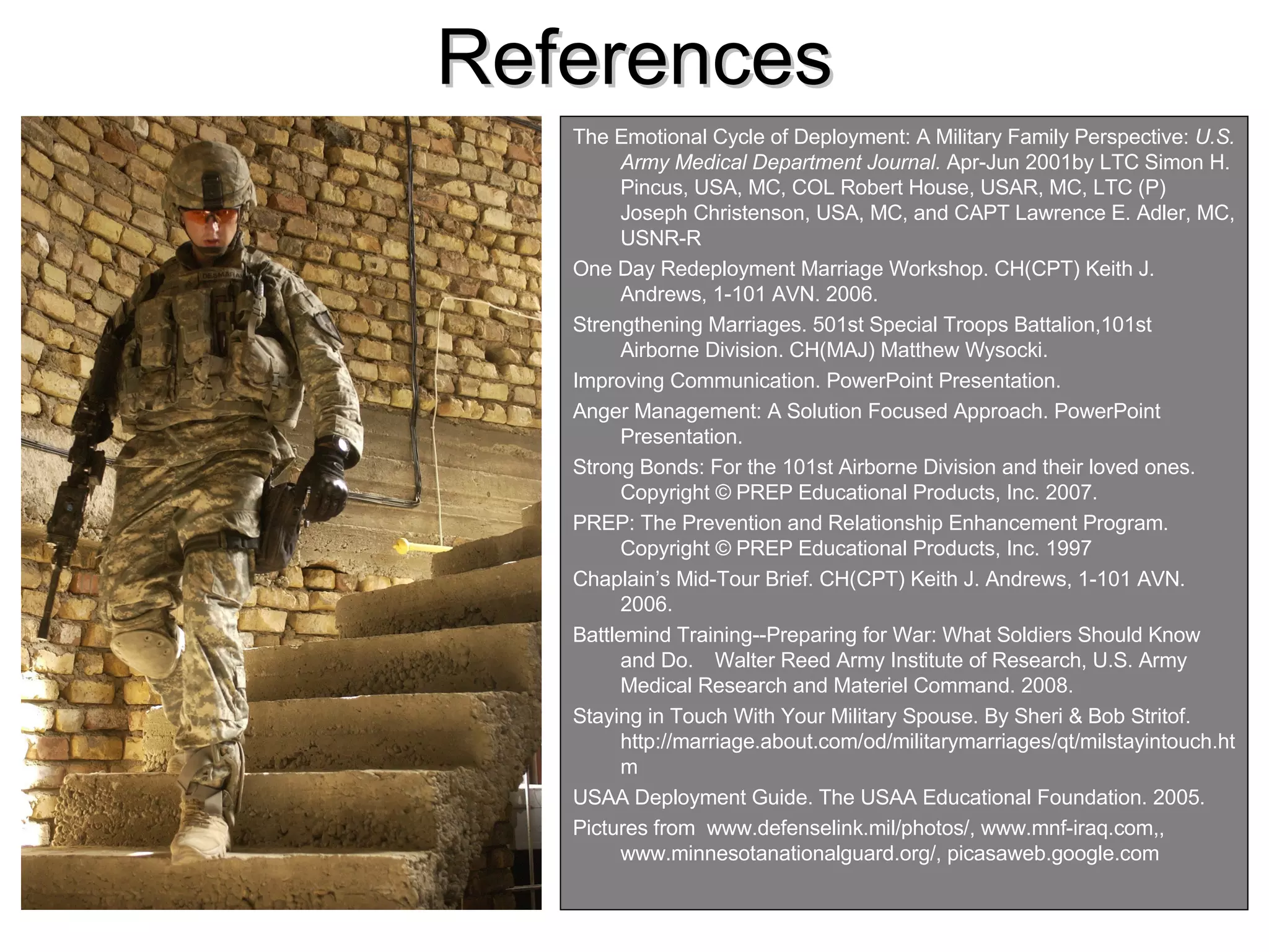 Pre Deployment Separation Brief | PPT