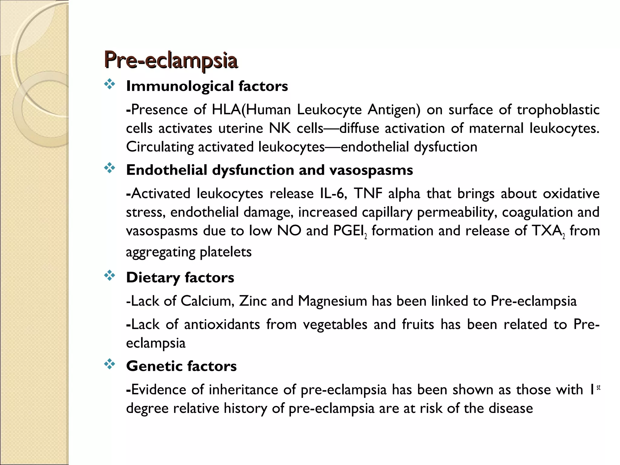 Pre eclampsia; eclampsia | PPT