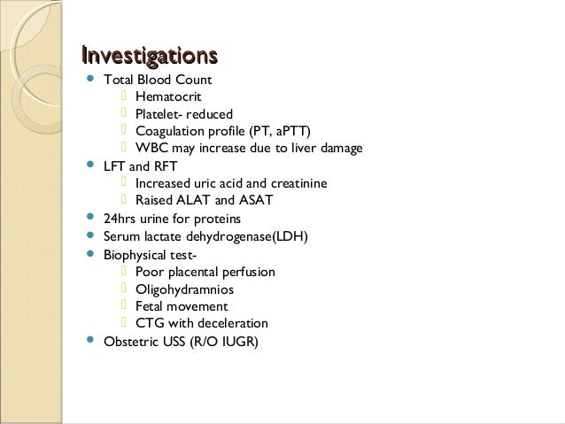 Pre eclampsia; eclampsia