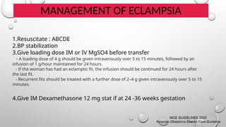 EDUCATION ABOUT PREECLAMPSIA AND ECLAMPSIA | PPTX
