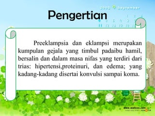 Pre eklamsia/Eklamsia Pada Masa Nifas | PPTX