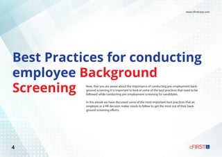 Pre-Employment Screening Best Practices – A Guide | PDF | Resume ...