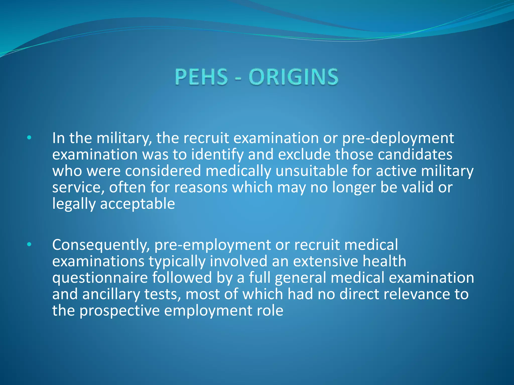 Pre-employment health screening | PPTX