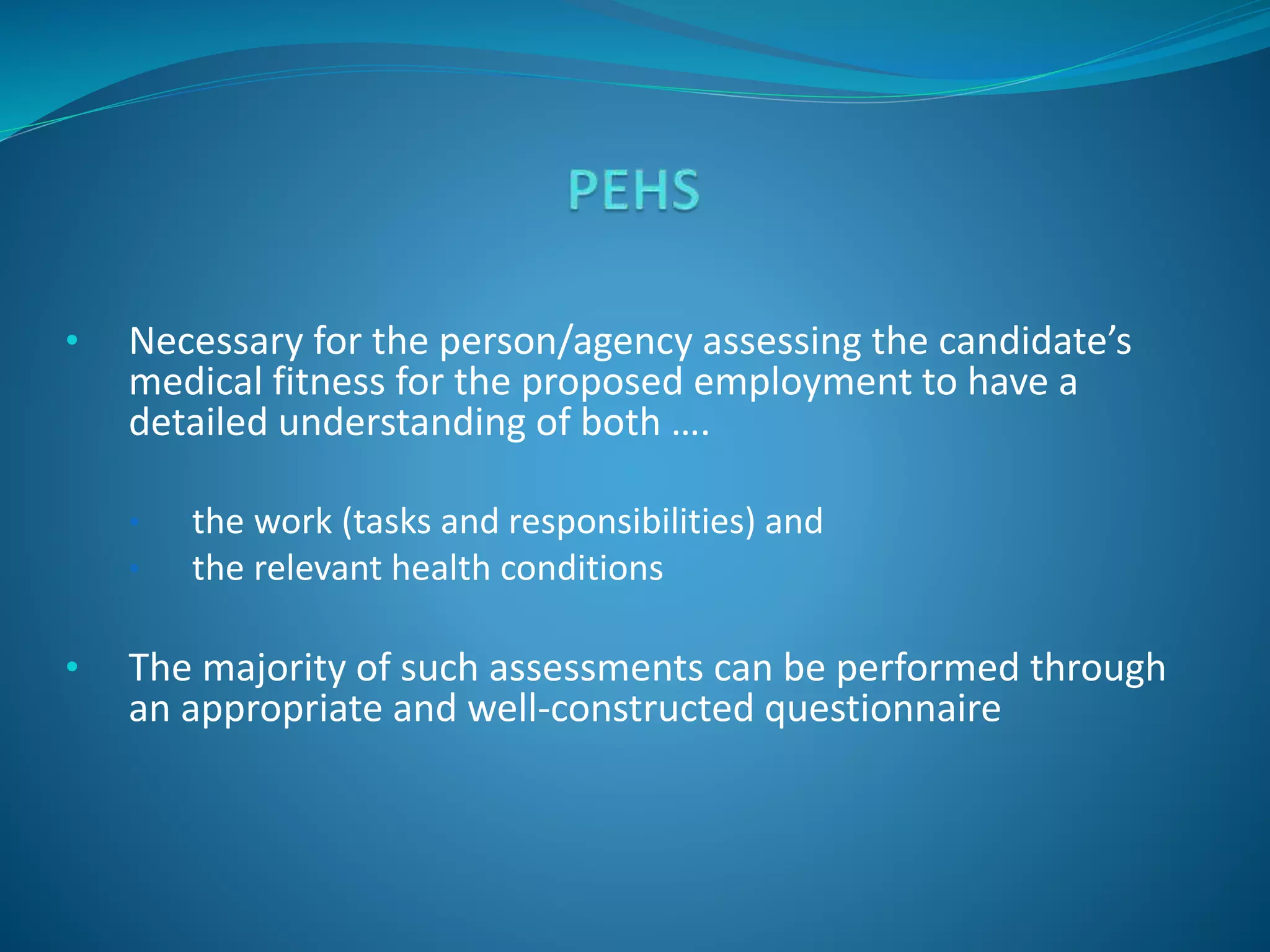 Pre-employment health screening | PPTX