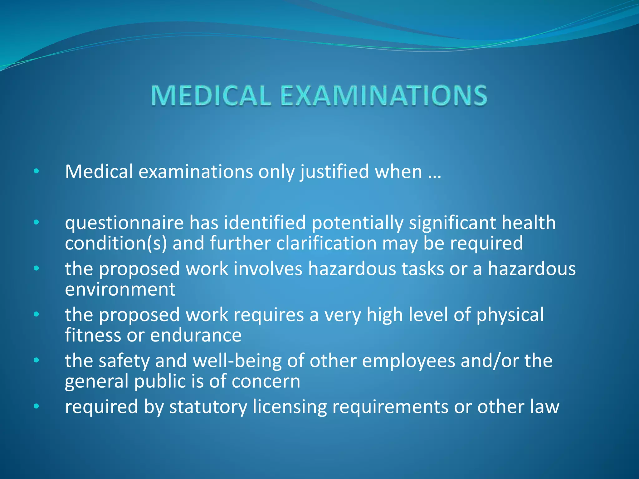 Pre-employment health screening | PPTX