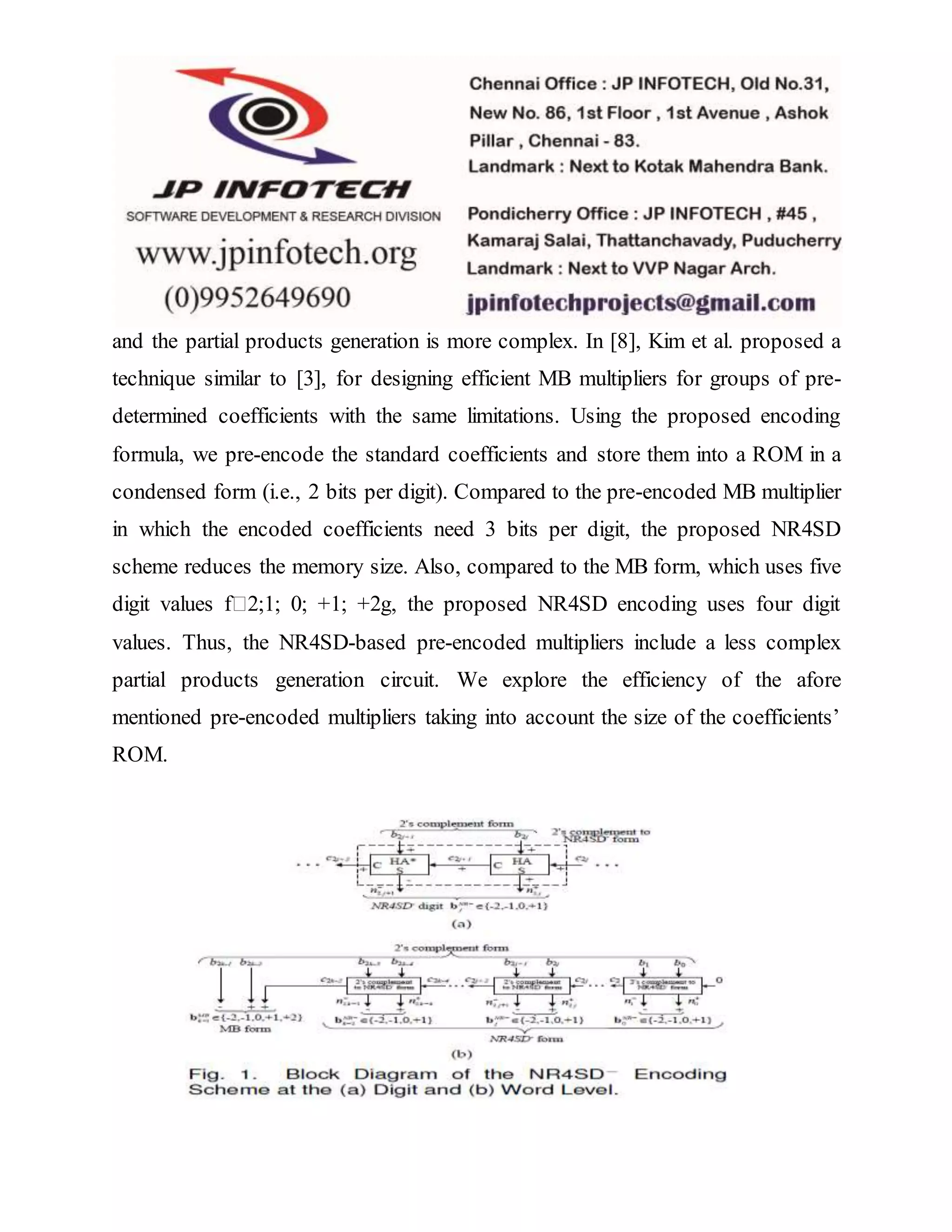 Pre encoded multipliers based on non-redundant radix-4 signed-digit encoding | PDF