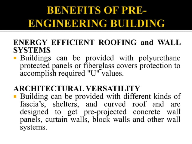 Pre engineering building | PPTX
